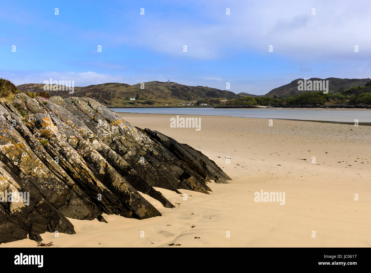 The golden sands of Morar, Scotland Stock Photo - Alamy