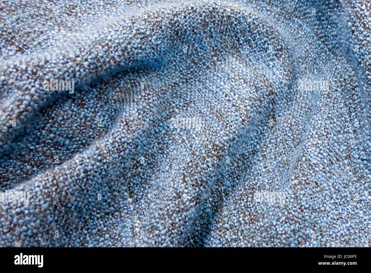Fabric Texture, Close Up of Blue Cozy Blanket Fabric Texture Pattern ...