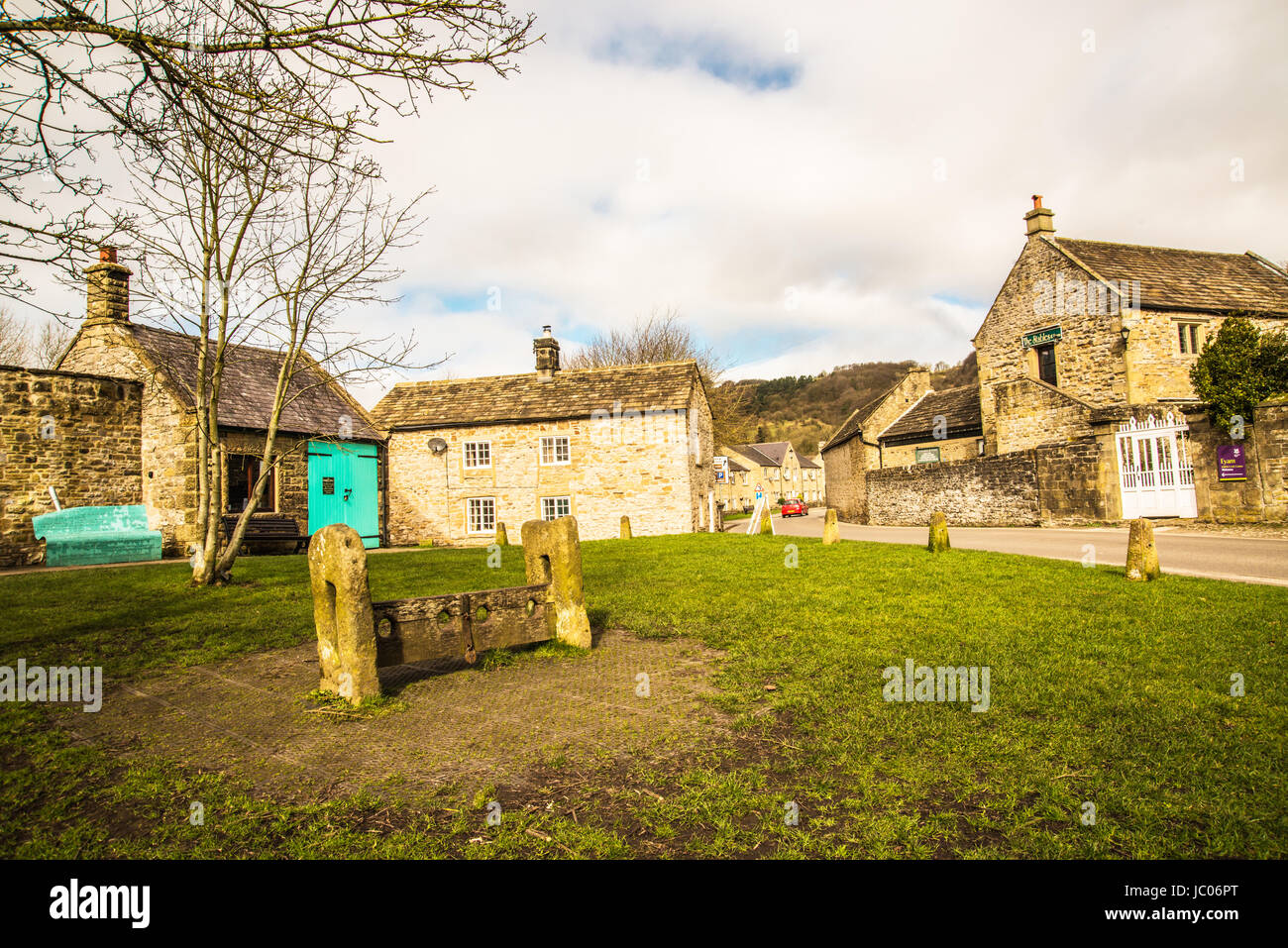 village of eyam Derbyshire Stock Photo - Alamy