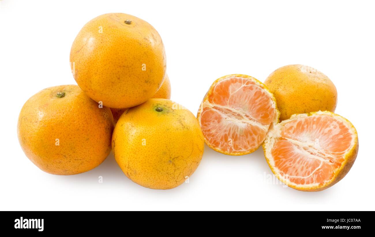 Ripe and Sweet Oranges Isolated on White Background, Orange Is The ...