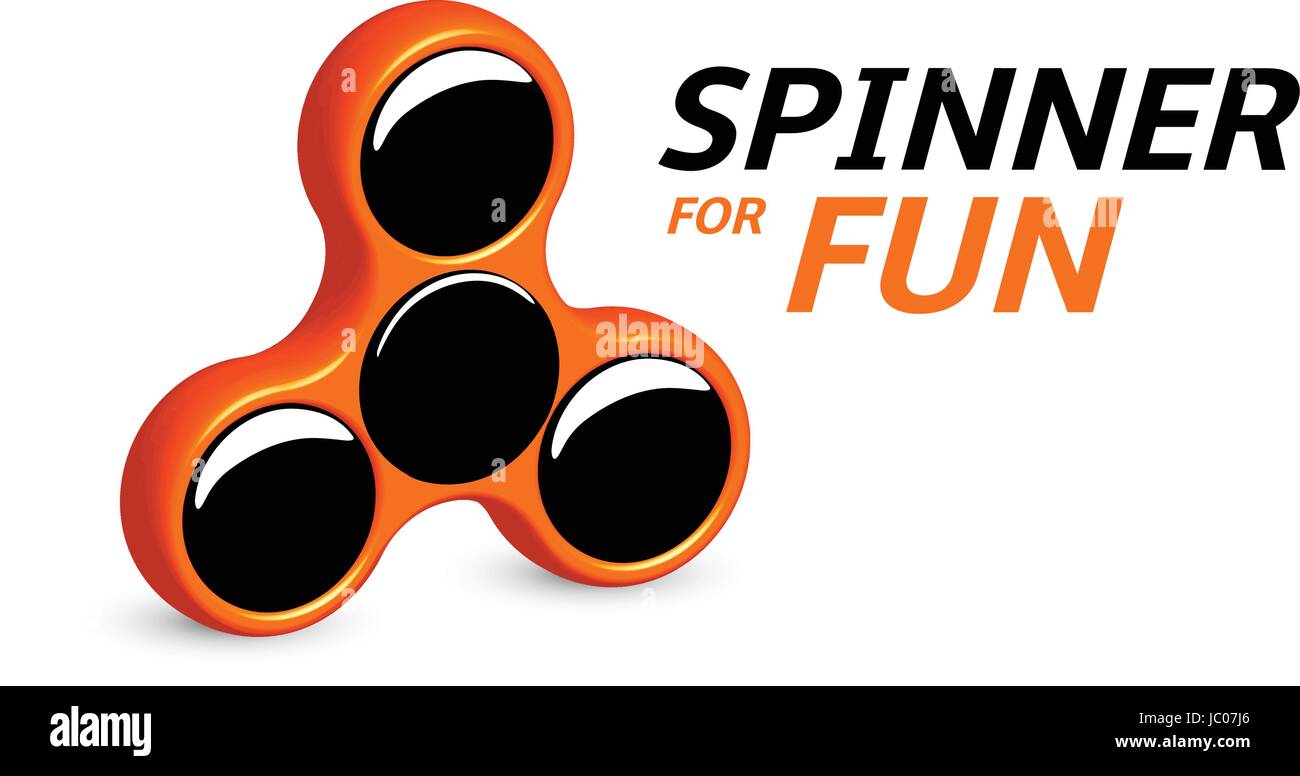 Spinner logo design. Entertaining gaming device, simple mechanism for ...