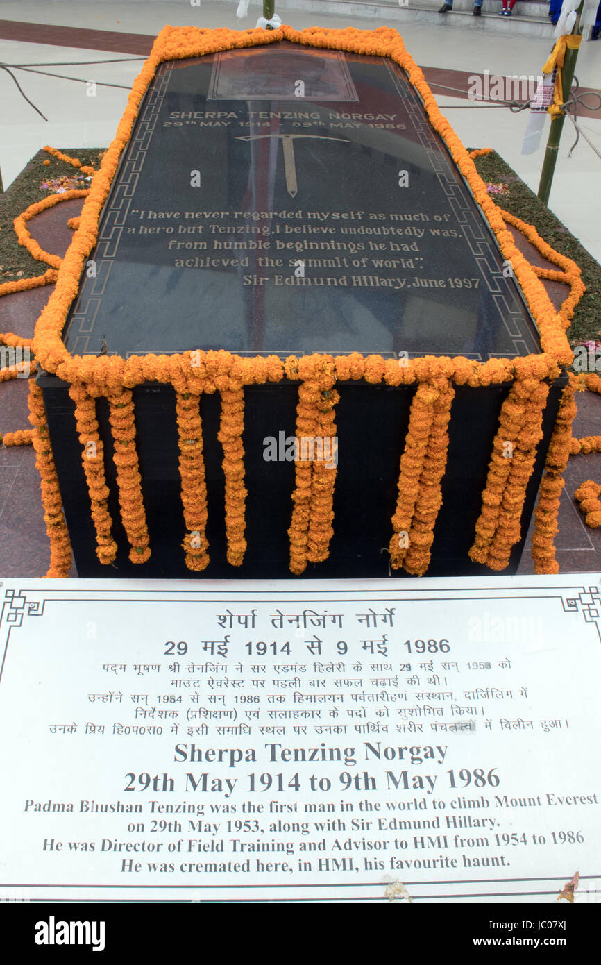 The Tenzing Norgay memorial at the Himalayan Mountaineering Institute ...