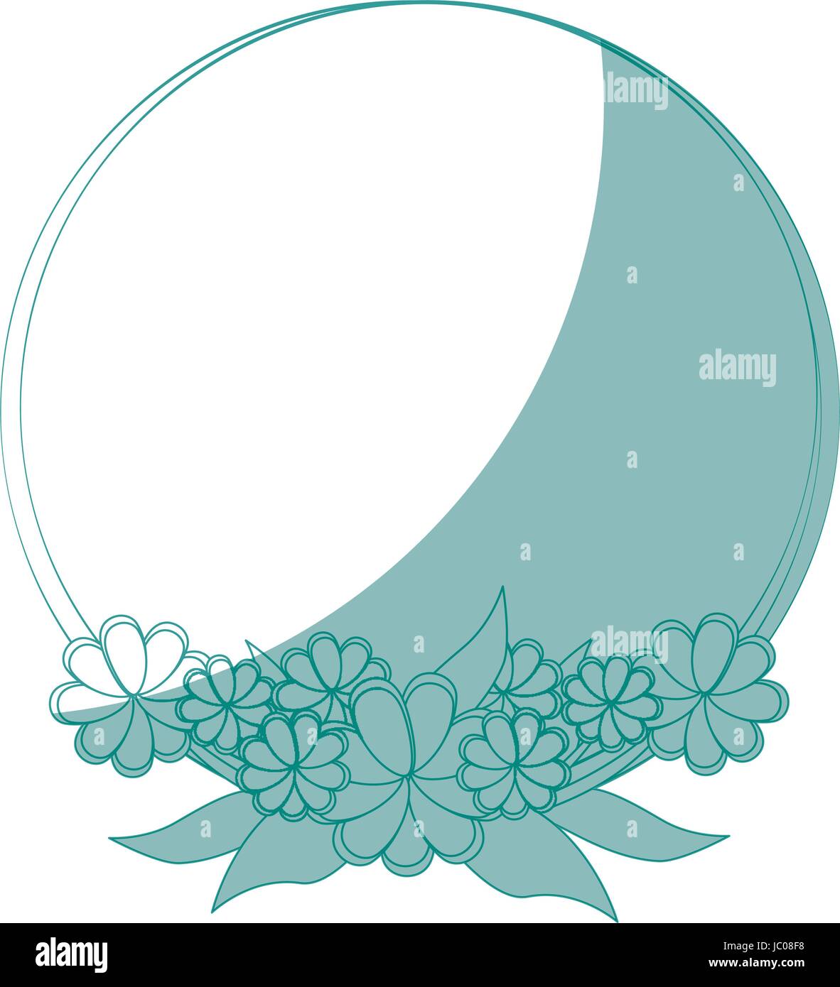 Round frame with flowers Stock Vector Image & Art - Alamy