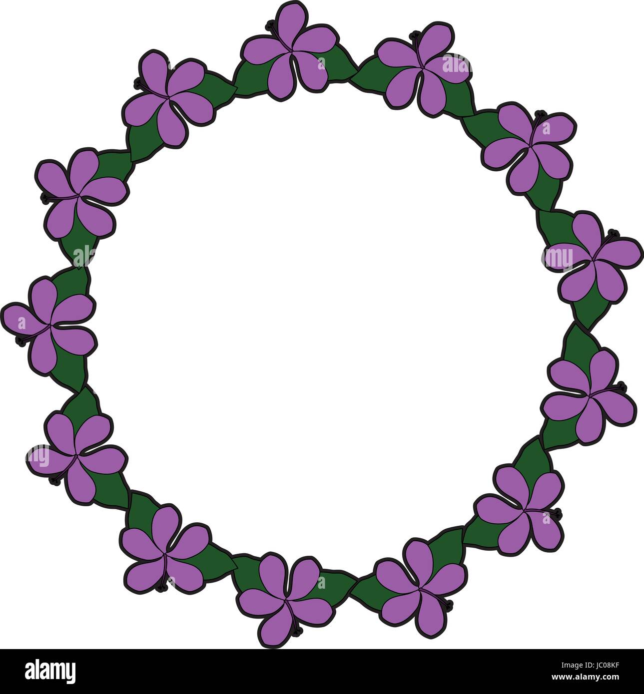 Round frame with flowers Stock Vector Image & Art - Alamy