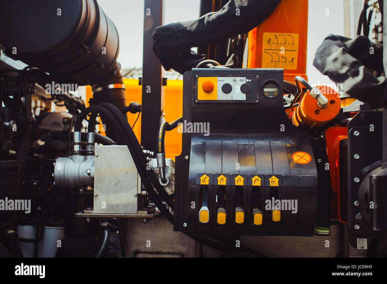 Detail of the drilling rig at the exhibition Stock Photo - Alamy