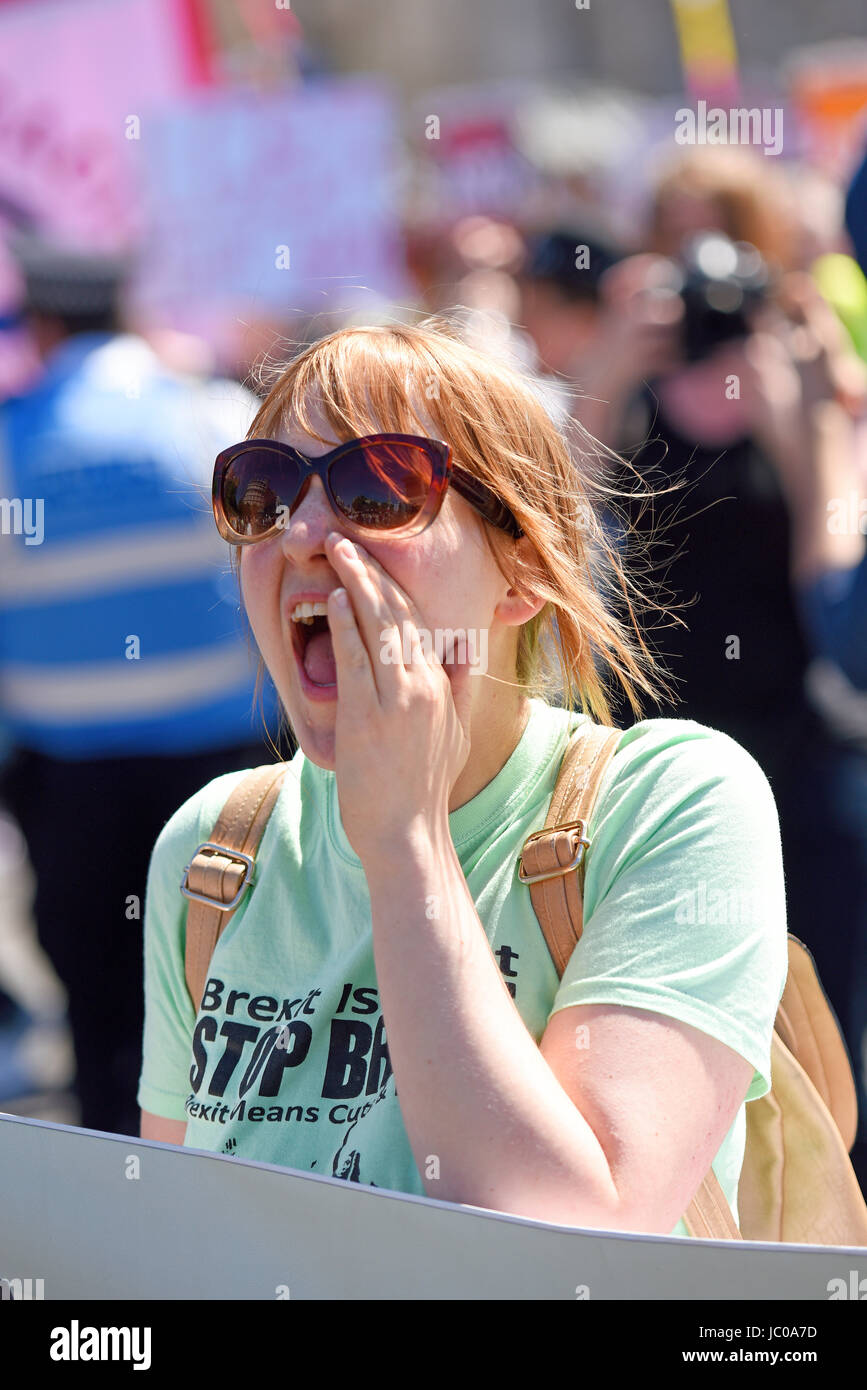 Angry female yelling protest hi-res stock photography and images - Alamy