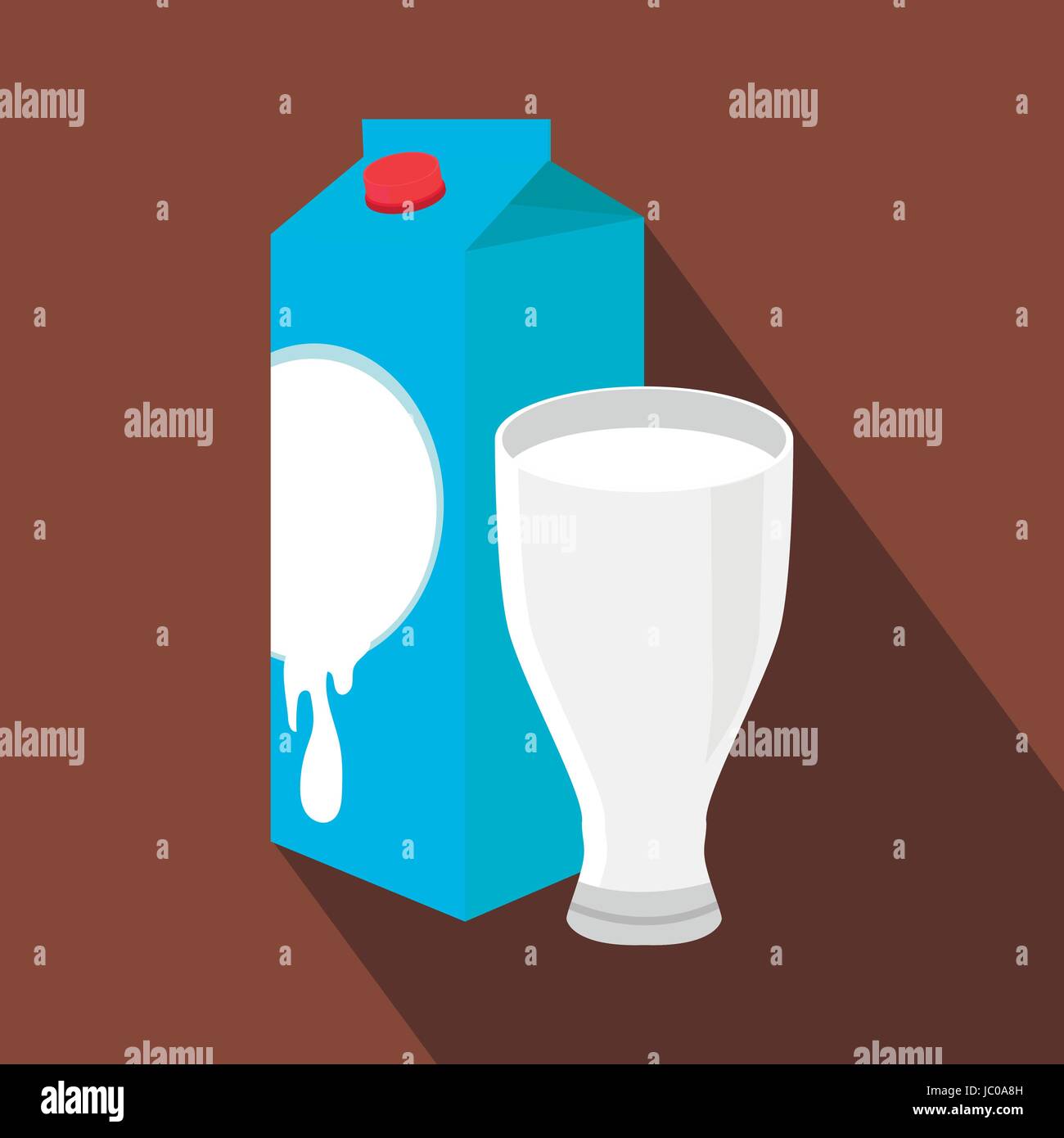 Milk and cup isolated , Milk iand cup on a light Background, vector ...