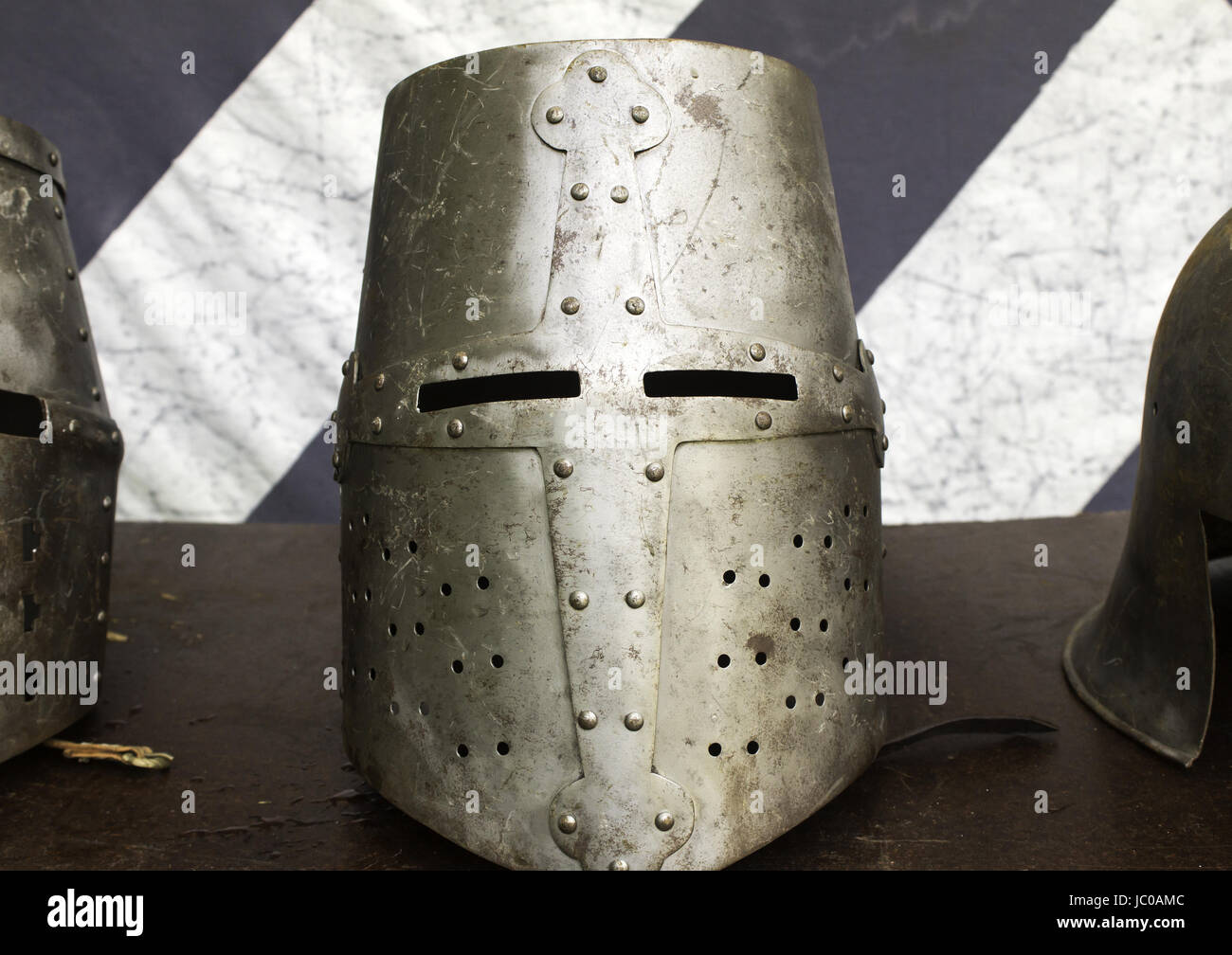 Ancient medieval metal armor helmet, war and champion Stock Photo - Alamy