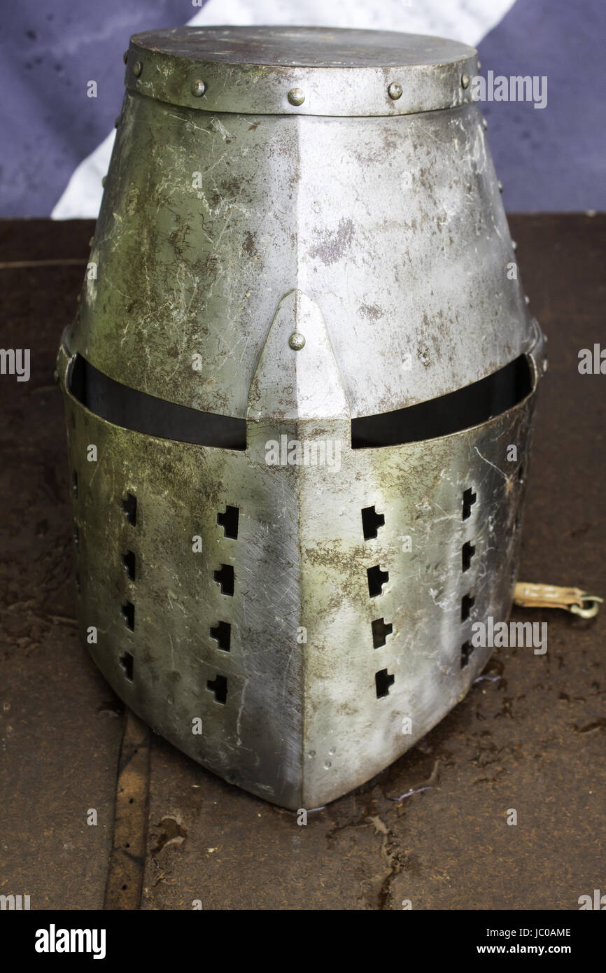 Ancient medieval metal armor helmet, war and champion Stock Photo - Alamy