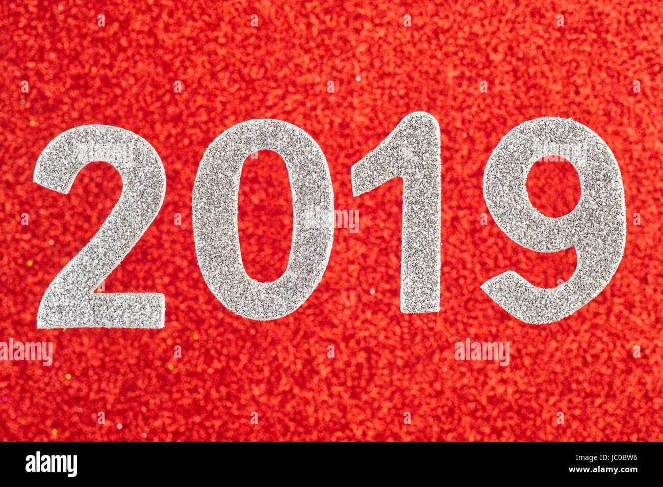 Number two thousand nineteen white over a red background. Anniversary ...