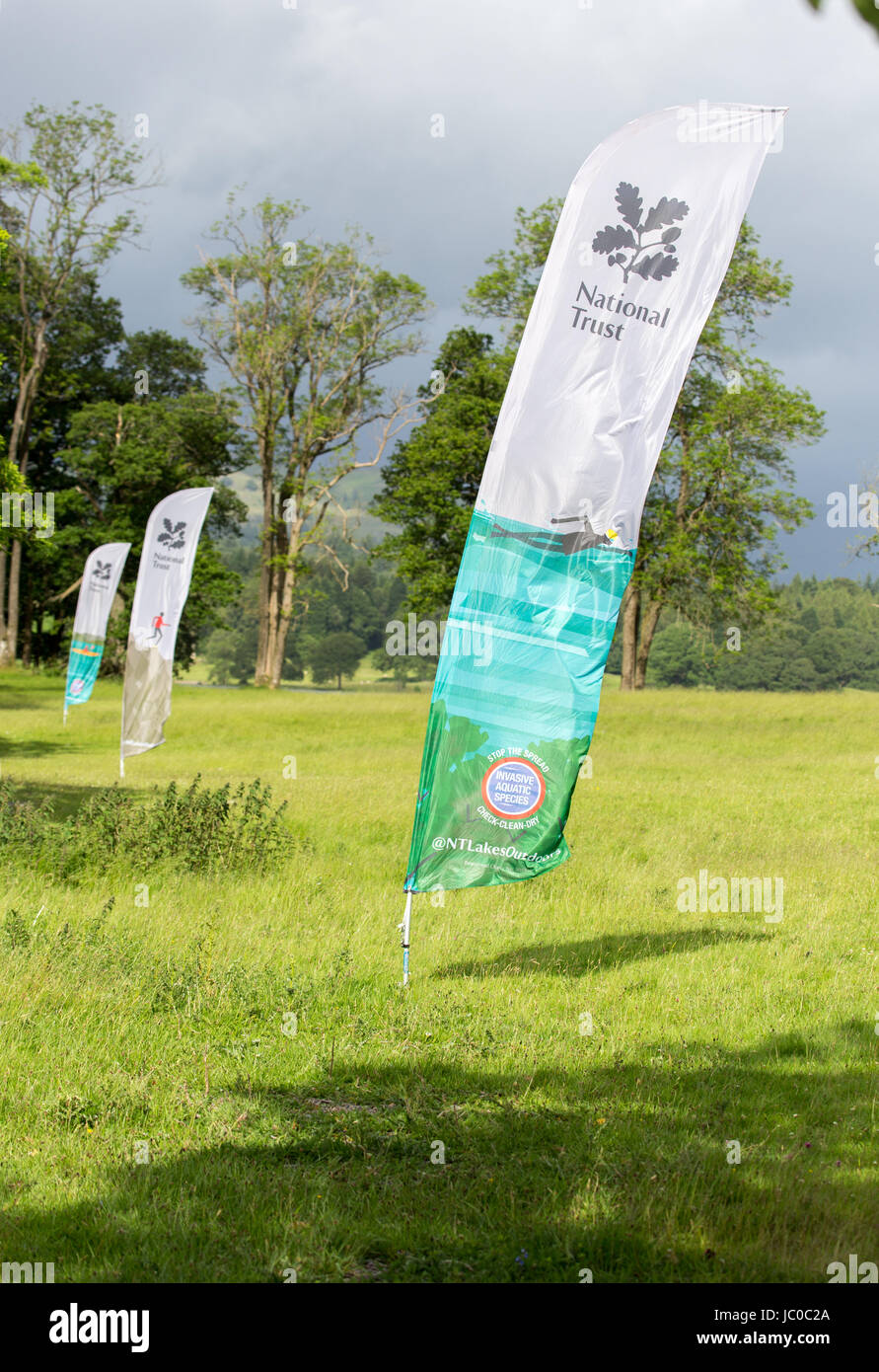 National Trust Pennants promoting their work Stock Photo - Alamy