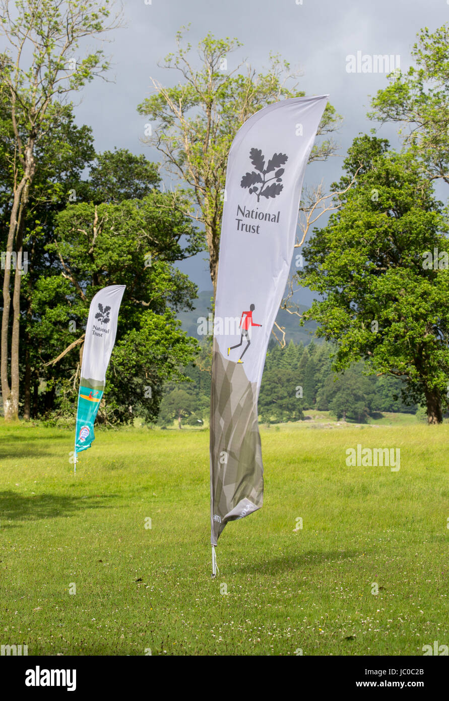 National Trust Pennants promoting their work Stock Photo - Alamy