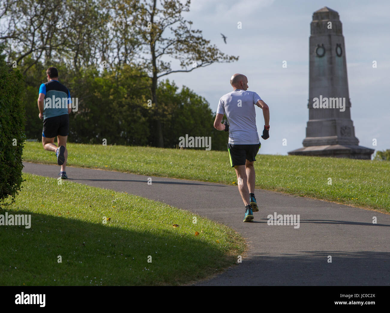 Runners participating in the Barrow Parkrun Stock Photo - Alamy
