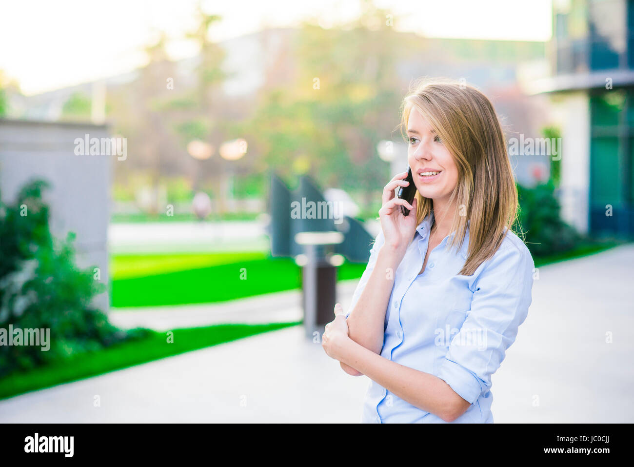 Portrait beautiful talking girl hi-res stock photography and images - Alamy