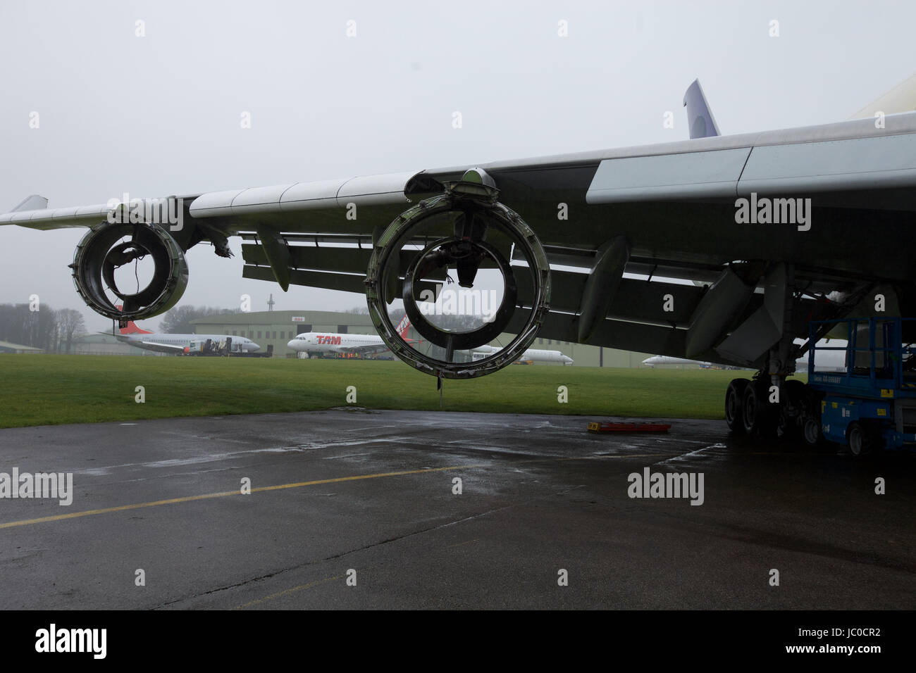 Where passenger aircraft go to die. Removing the engines is the first ...