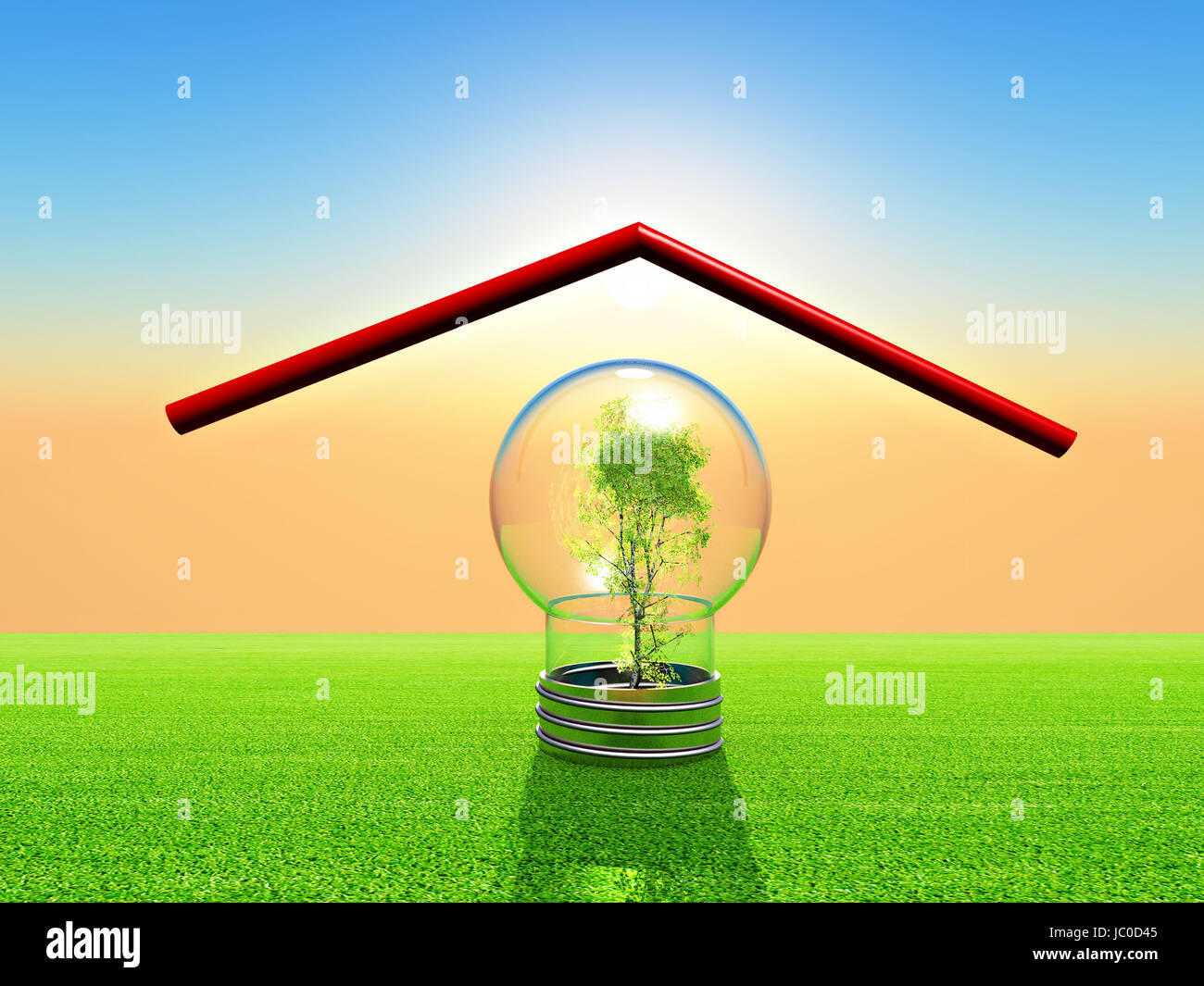 illustration of energy saving Stock Photo - Alamy