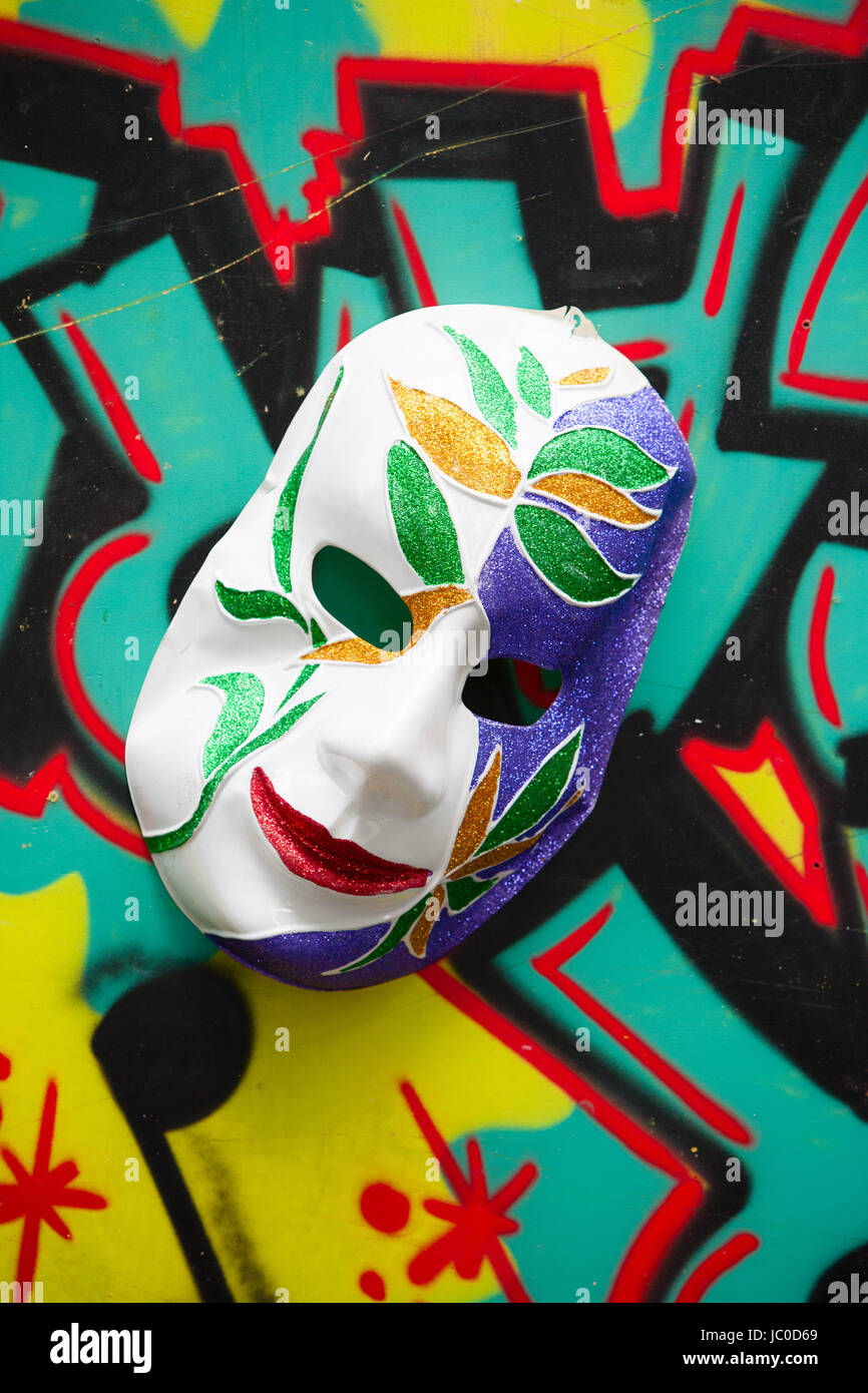 Carnival mask at the Summer Festival in Rotterdam Stock Photo - Alamy
