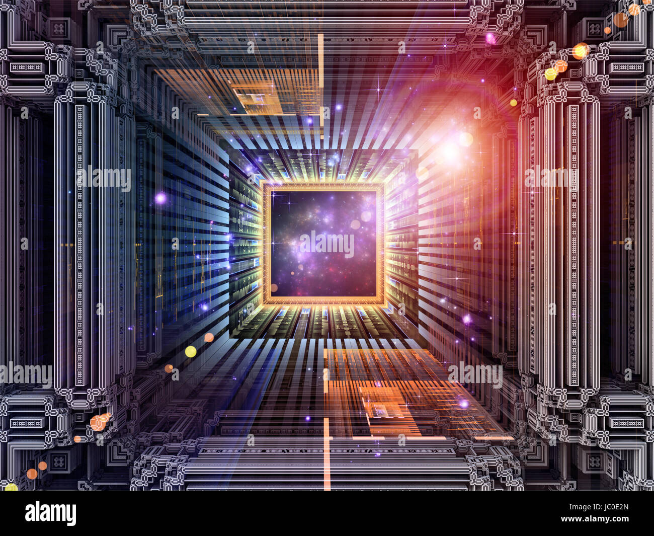 Matter Can Dream series. Composition of fractal frames, graphic ...
