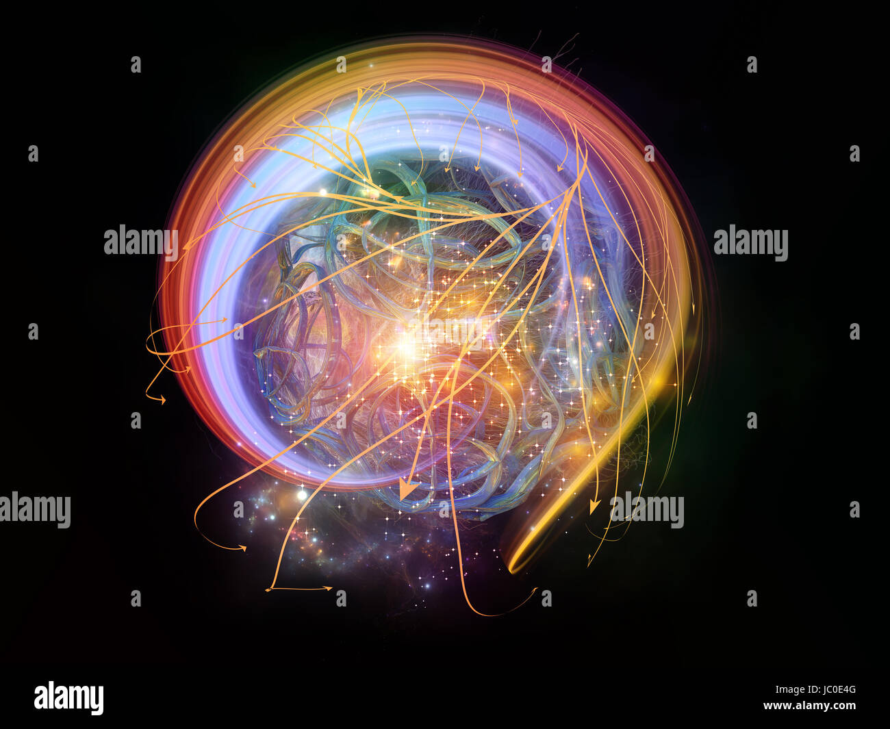 Conceptual Particle series. Design made of fractal and conceptual ...
