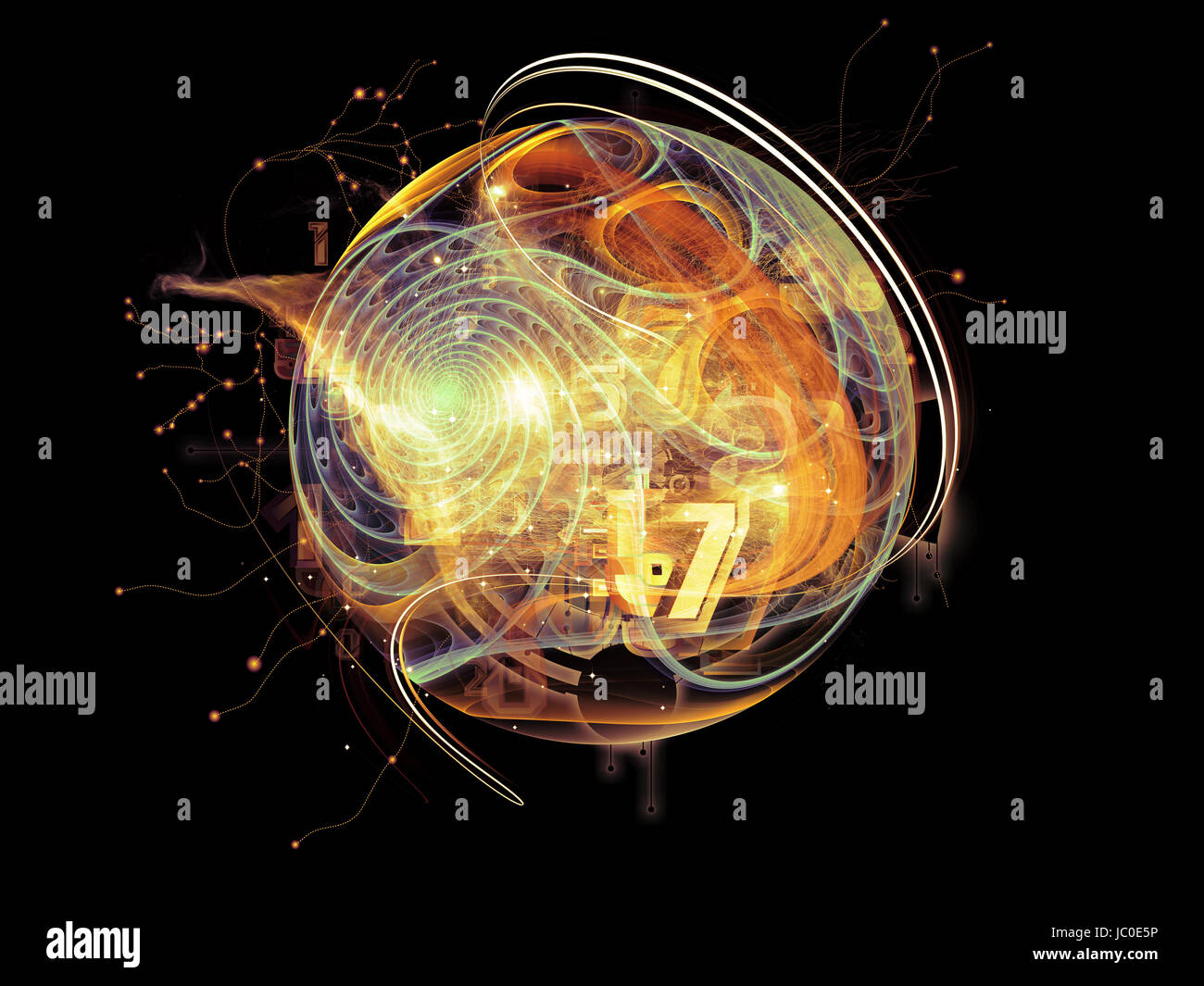 Conceptual Particle series. Background design of fractal and conceptual ...