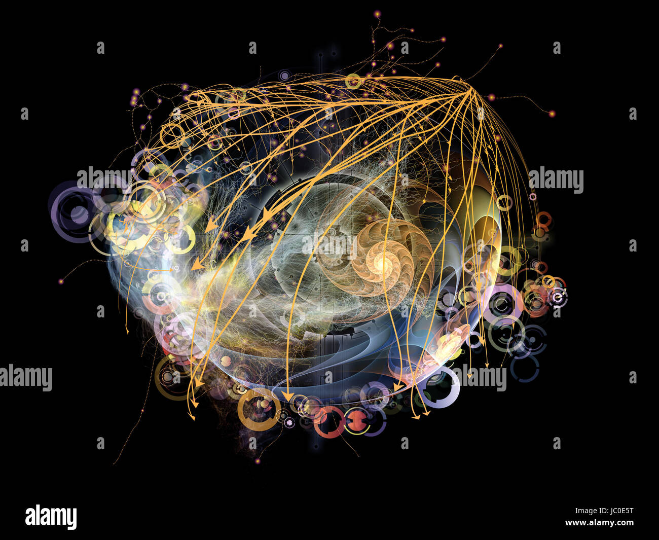 Conceptual Particle series. Design composed of fractal and conceptual ...