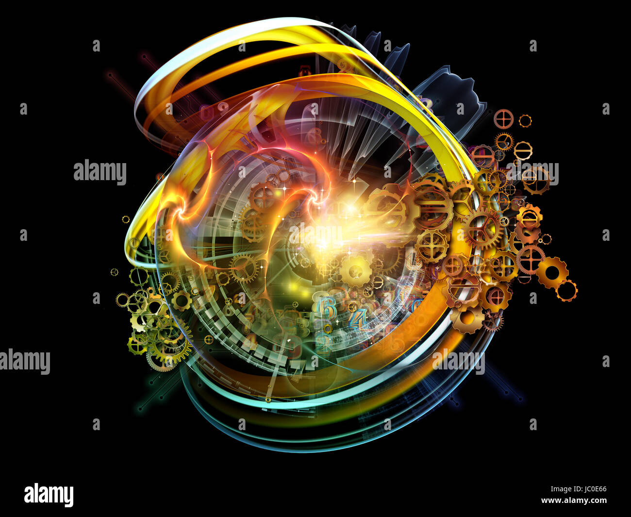 Conceptual Particle series. Design composed of fractal and conceptual ...