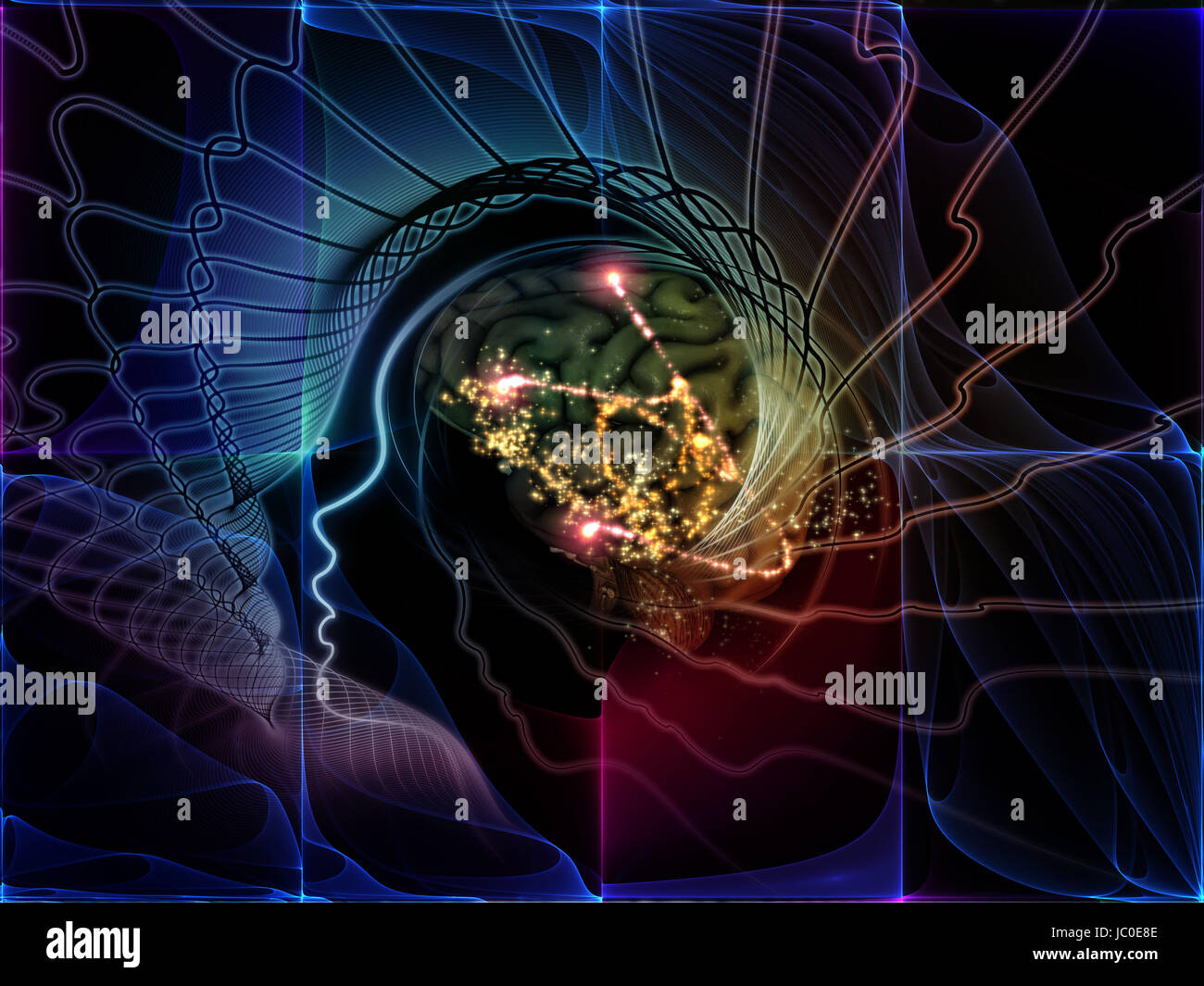 Human Mind series. Visually attractive backdrop made of brain, human ...