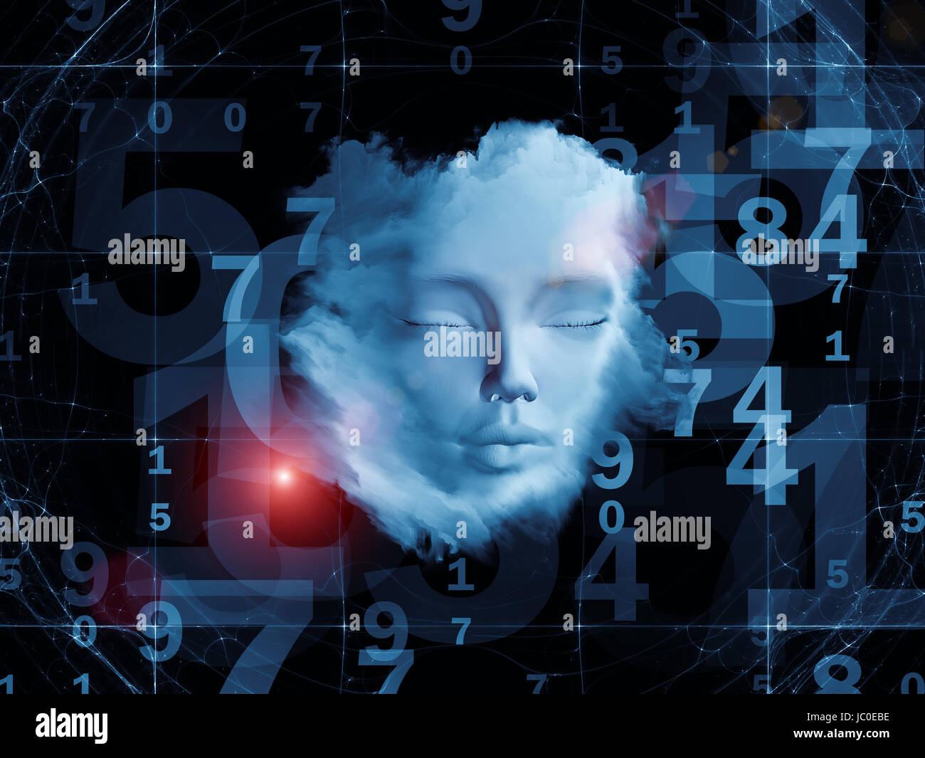 Anthropocentric series. Design composed of human face and design ...