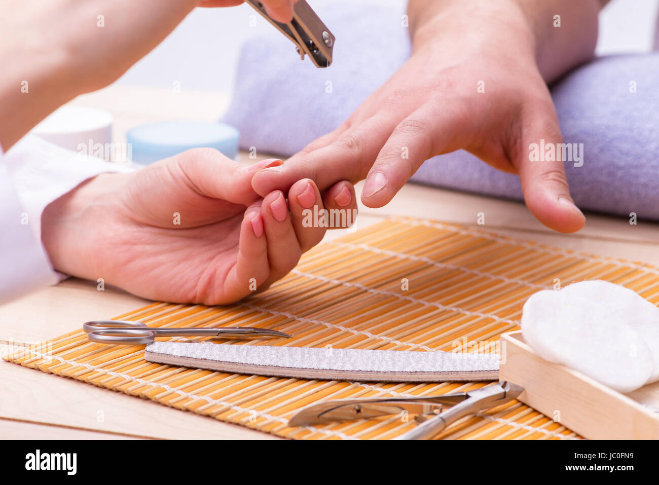 Hand manicure concept for man Stock Photo - Alamy