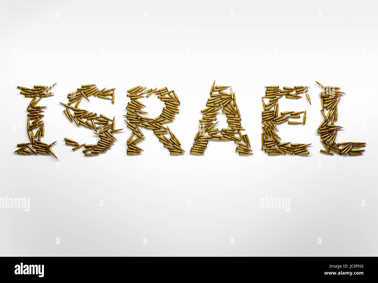 Concept of military conflict in Israel. Word Israel typed with font ...