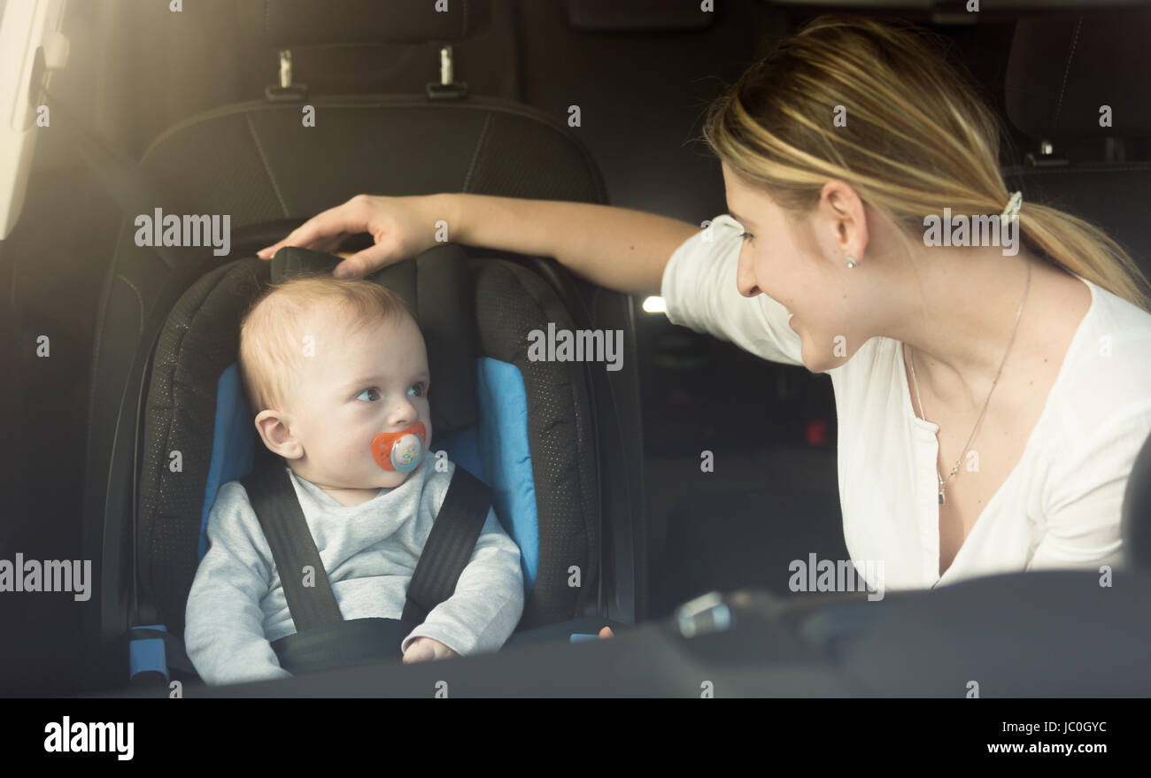 Danger baby inside car hi-res stock photography and images - Alamy