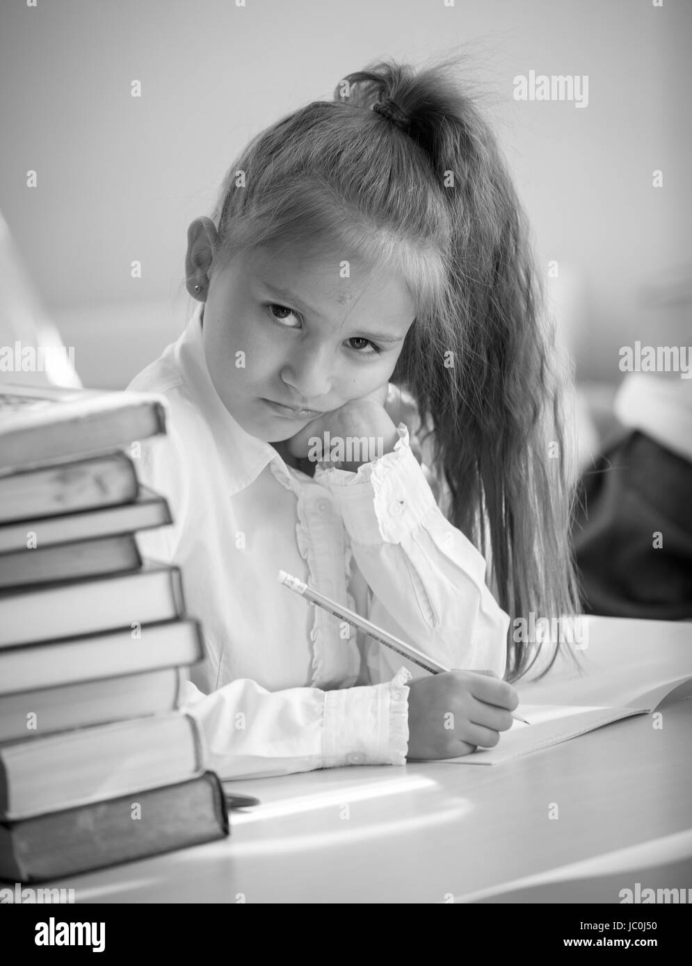Primary classroom sad Black and White Stock Photos & Images - Alamy