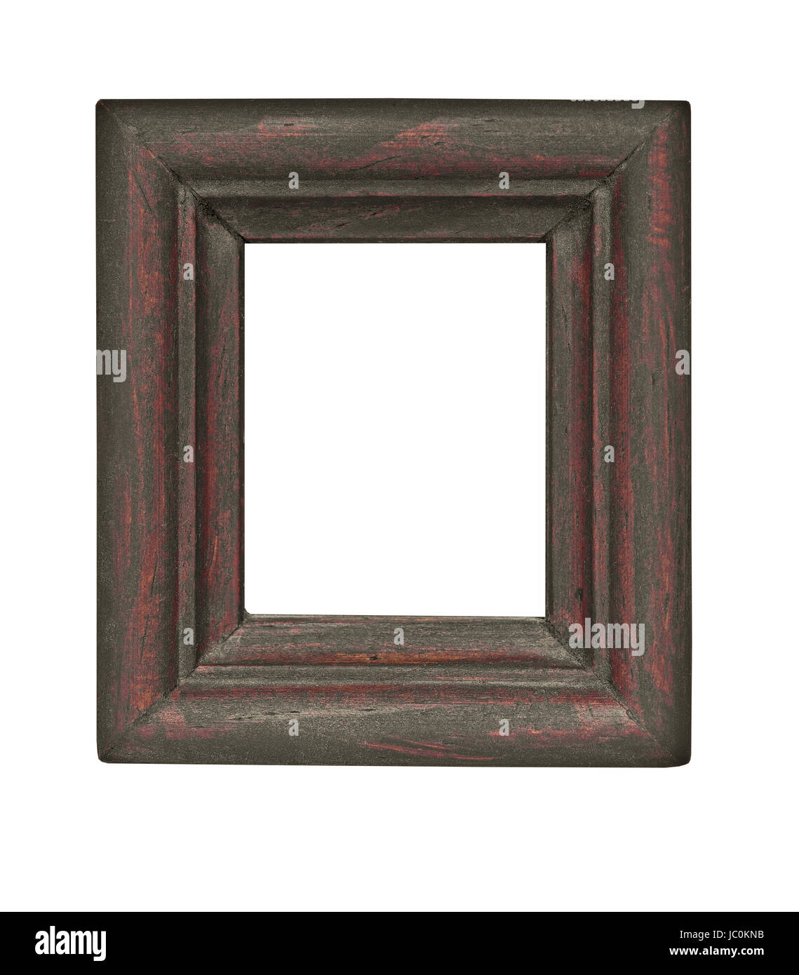vintage wooden rectangle heavy frame isolated over white background ...