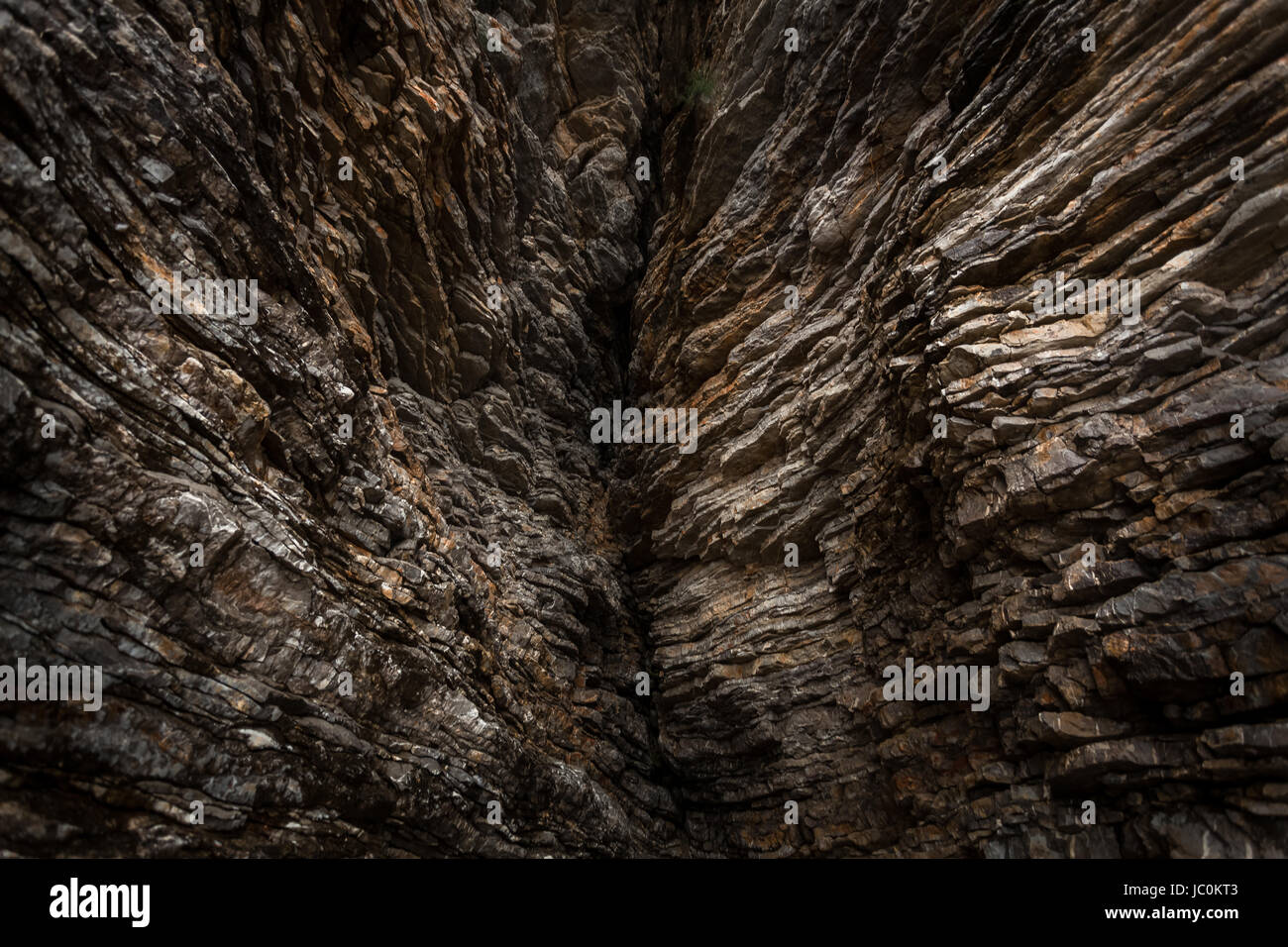 Photo of big crack at mountains with sharp rocks Stock Photo - Alamy