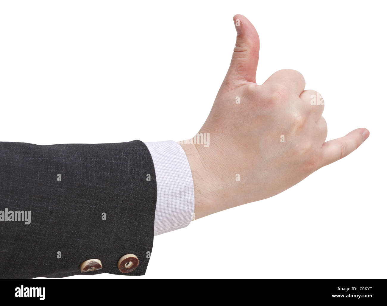 phone call - hand gesture isolated on white background Stock Photo - Alamy