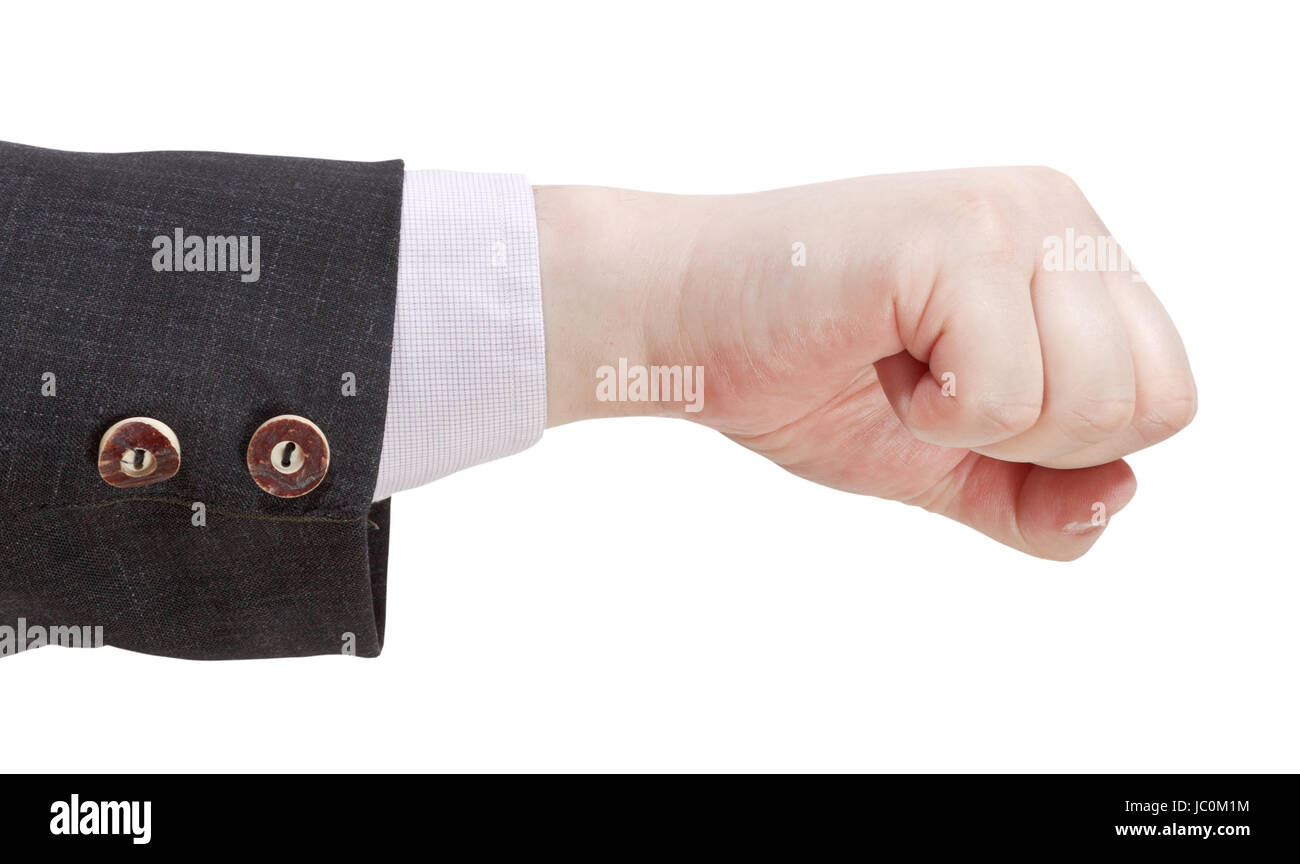 fist punch - hand gesture isolated on white background Stock Photo - Alamy