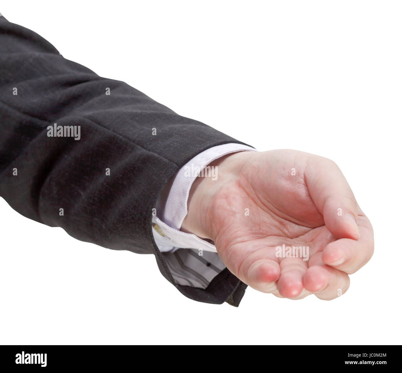front view of handful - hand gesture isolated on white background Stock ...