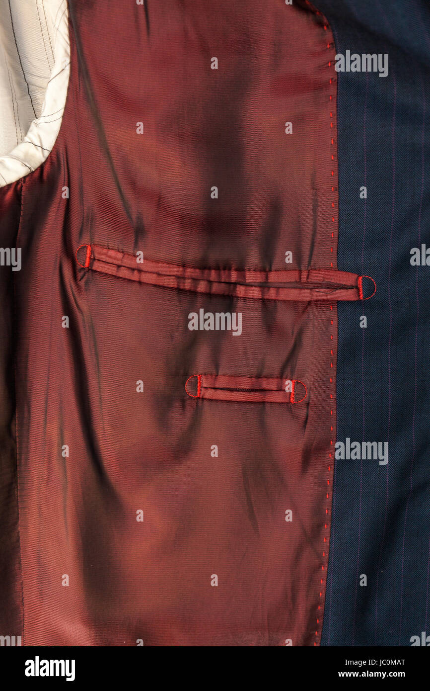 Closeup photo of inner pocket of male jacket Stock Photo - Alamy