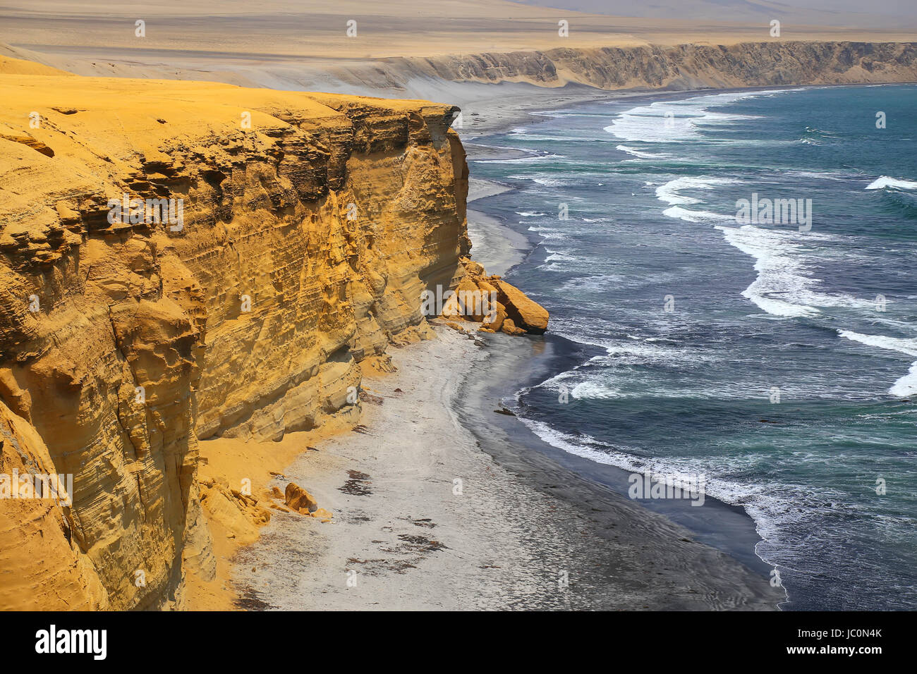 Supay Beach in Paracas National Reserve, Peru. Main purpose of the ...