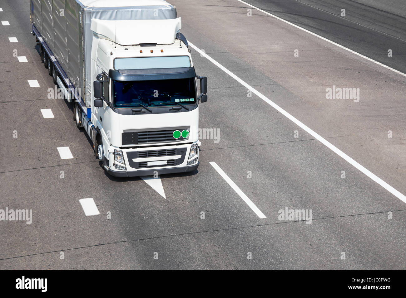 Truck delivery cargo on the highway Stock Photo - Alamy
