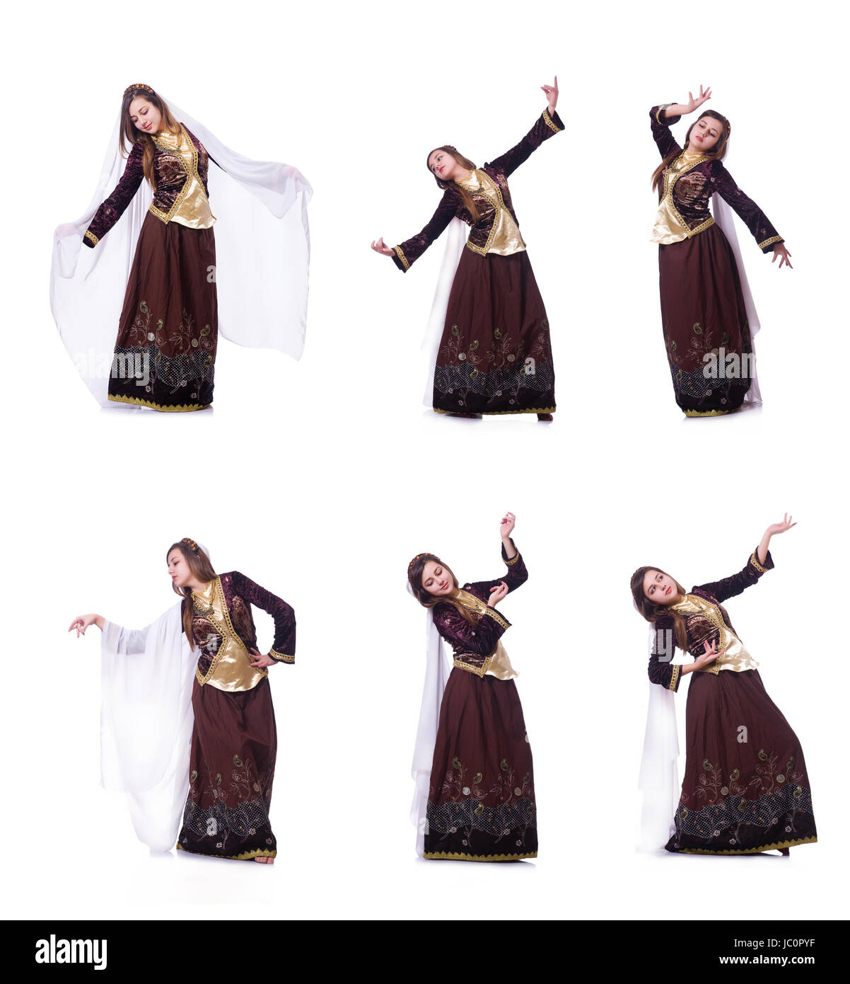 Young lady dancing traditional azeri dance Stock Photo - Alamy