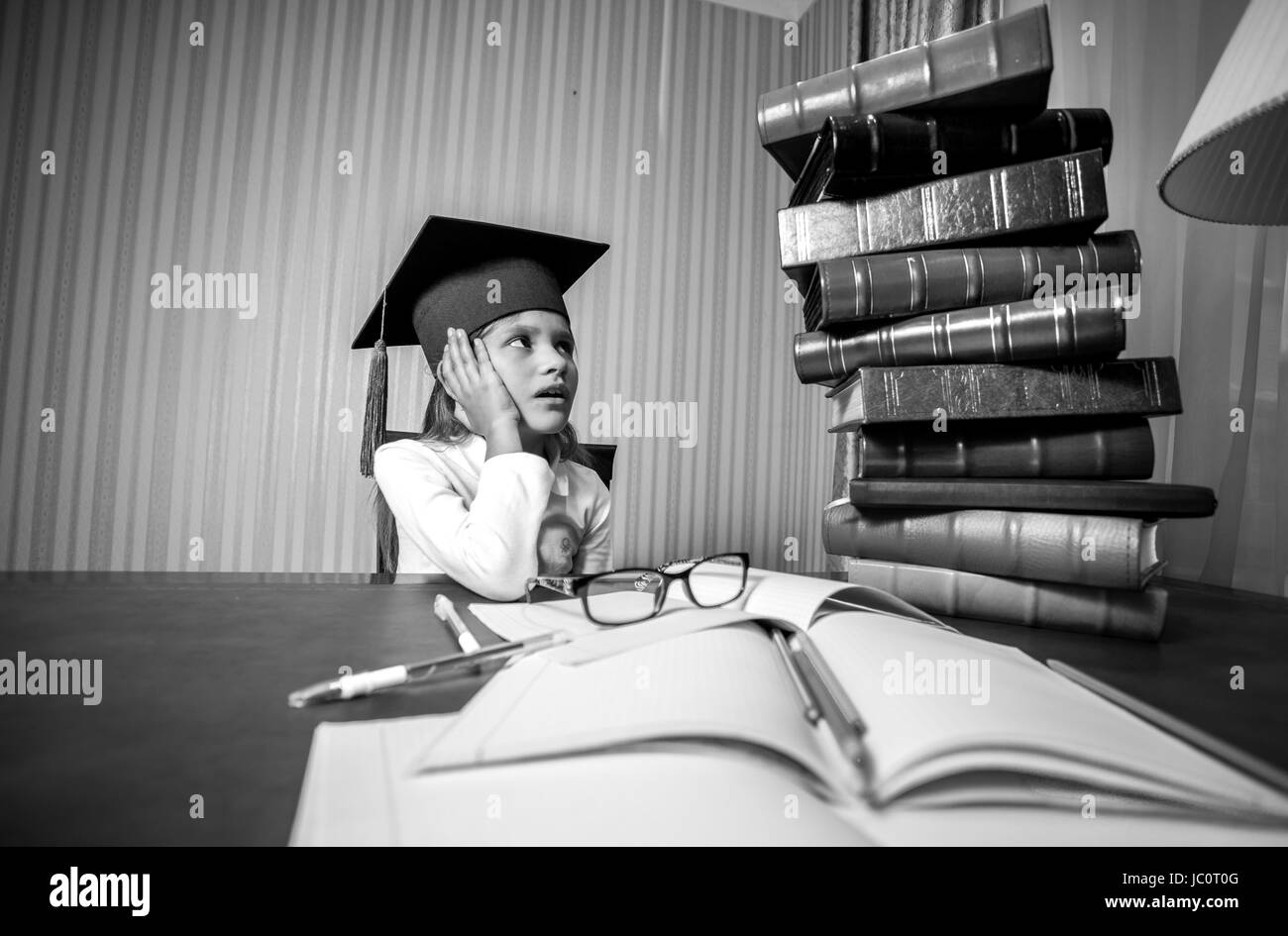 Smart schoolkid Black and White Stock Photos & Images - Alamy