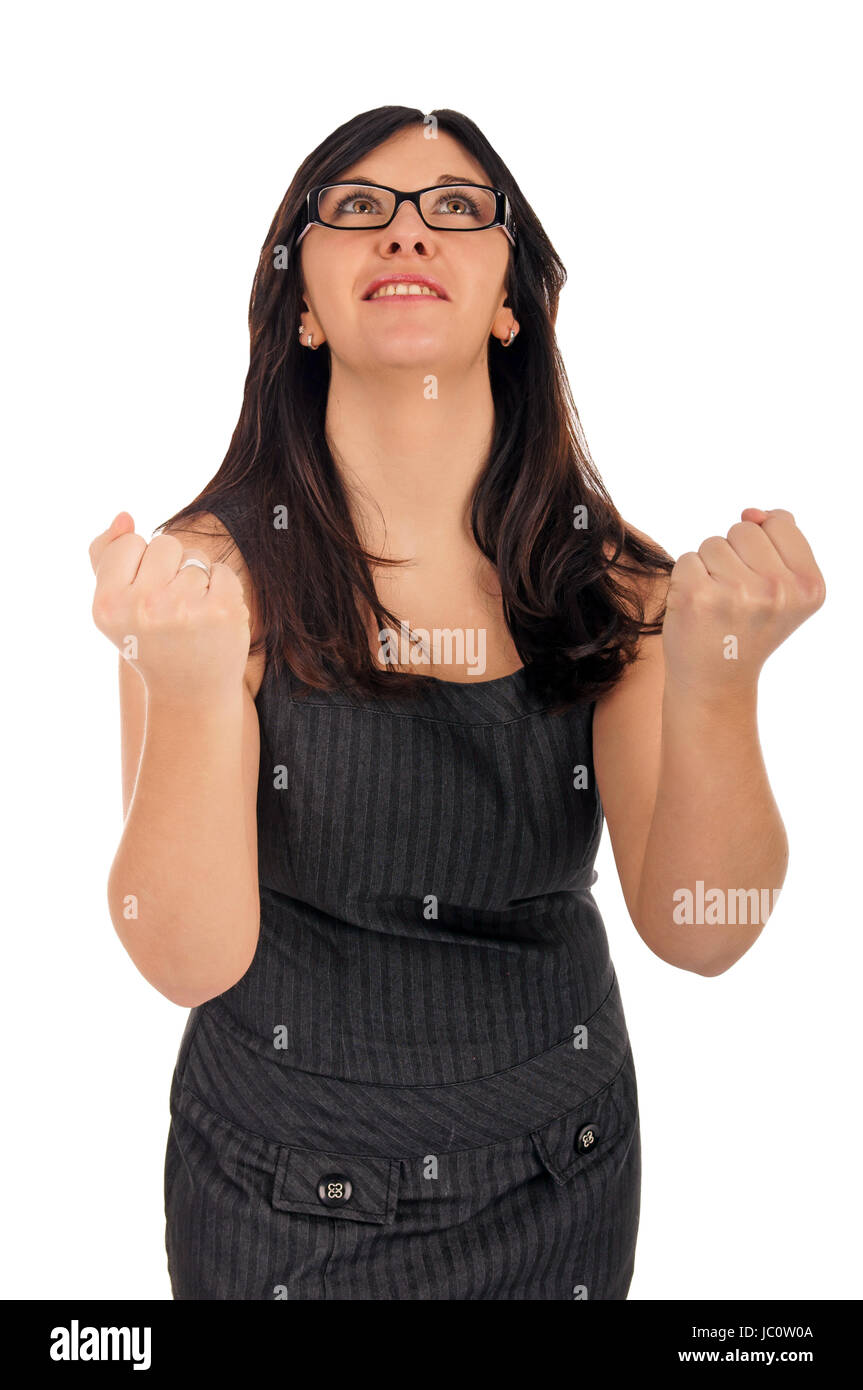 successful business woman is happy Stock Photo - Alamy