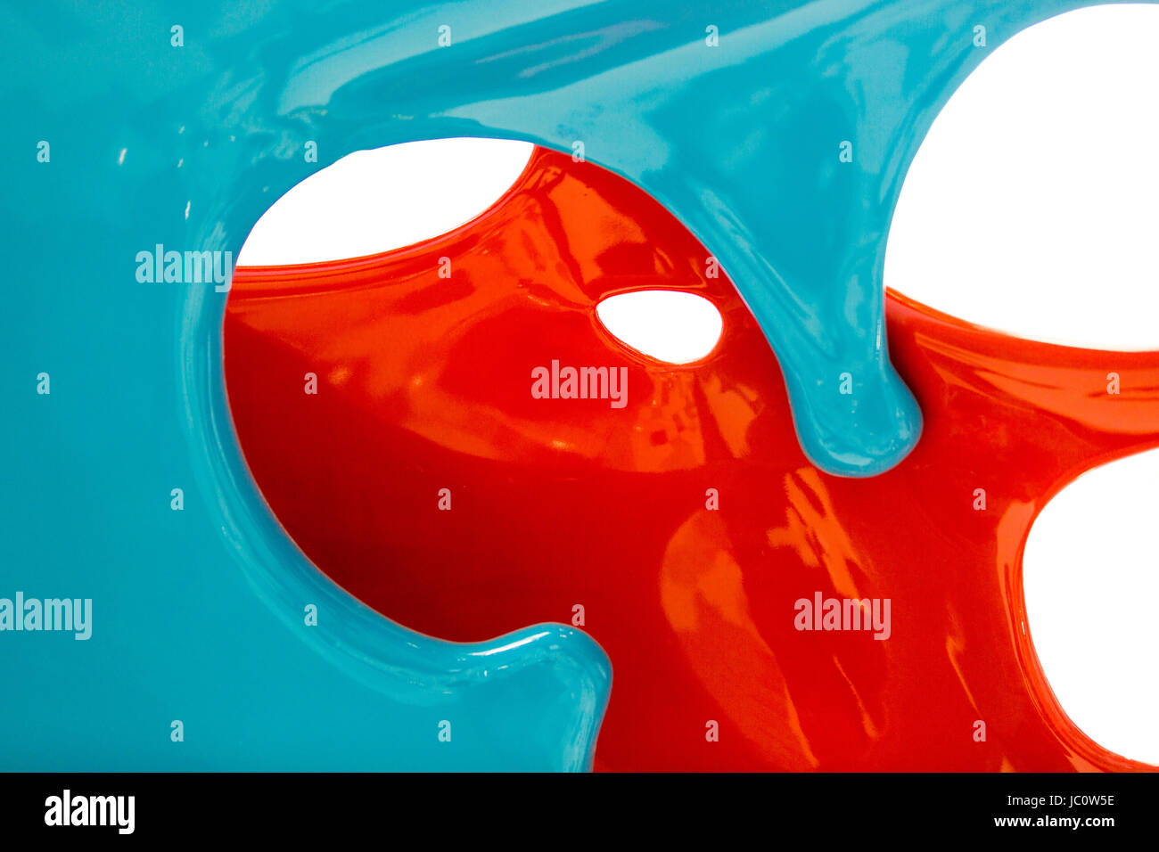 Abstract shot of flowing 3d red and blue paints Stock Photo - Alamy