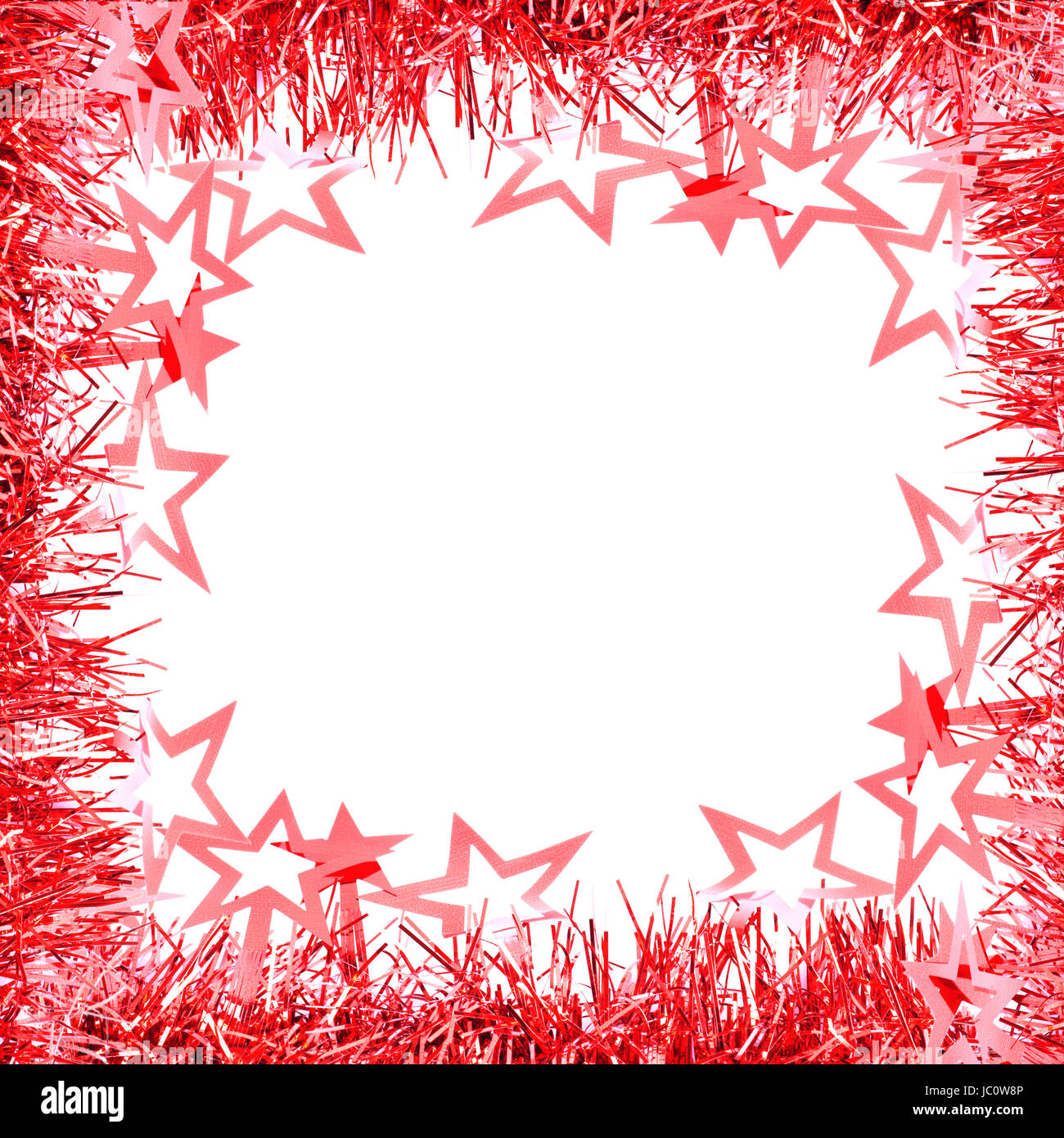 red garland frame over a white background Stock Photo - Alamy
