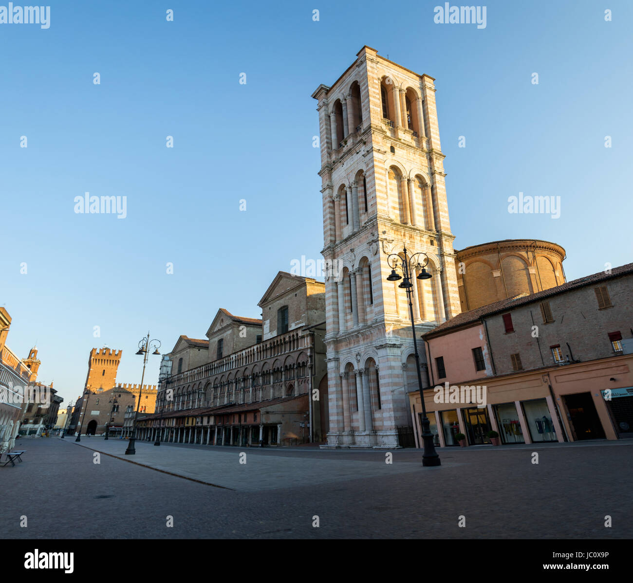 Downtown of Ferrara, Trento and Trieste square Stock Photo - Alamy