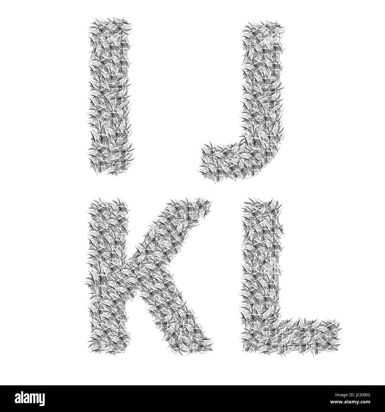 colorful illustration with gray letters on a white background Stock ...