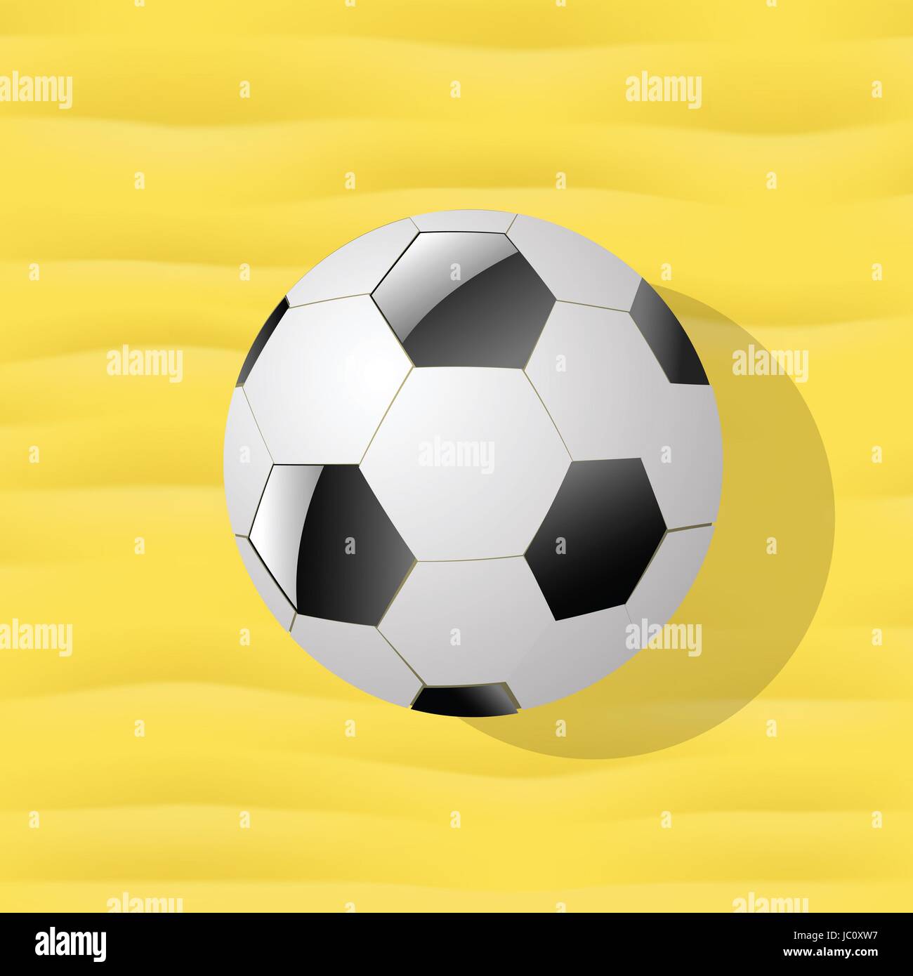 colorful illustration with football on abstract yellow background for ...