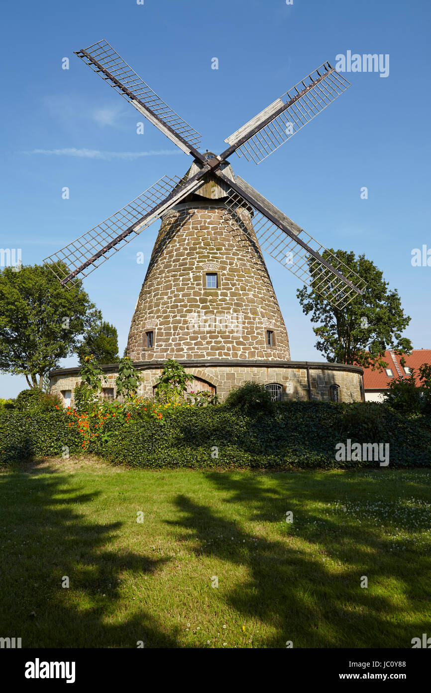 The windmill Hartum (Hille, Germany) is a dutch type of windmill and is ...