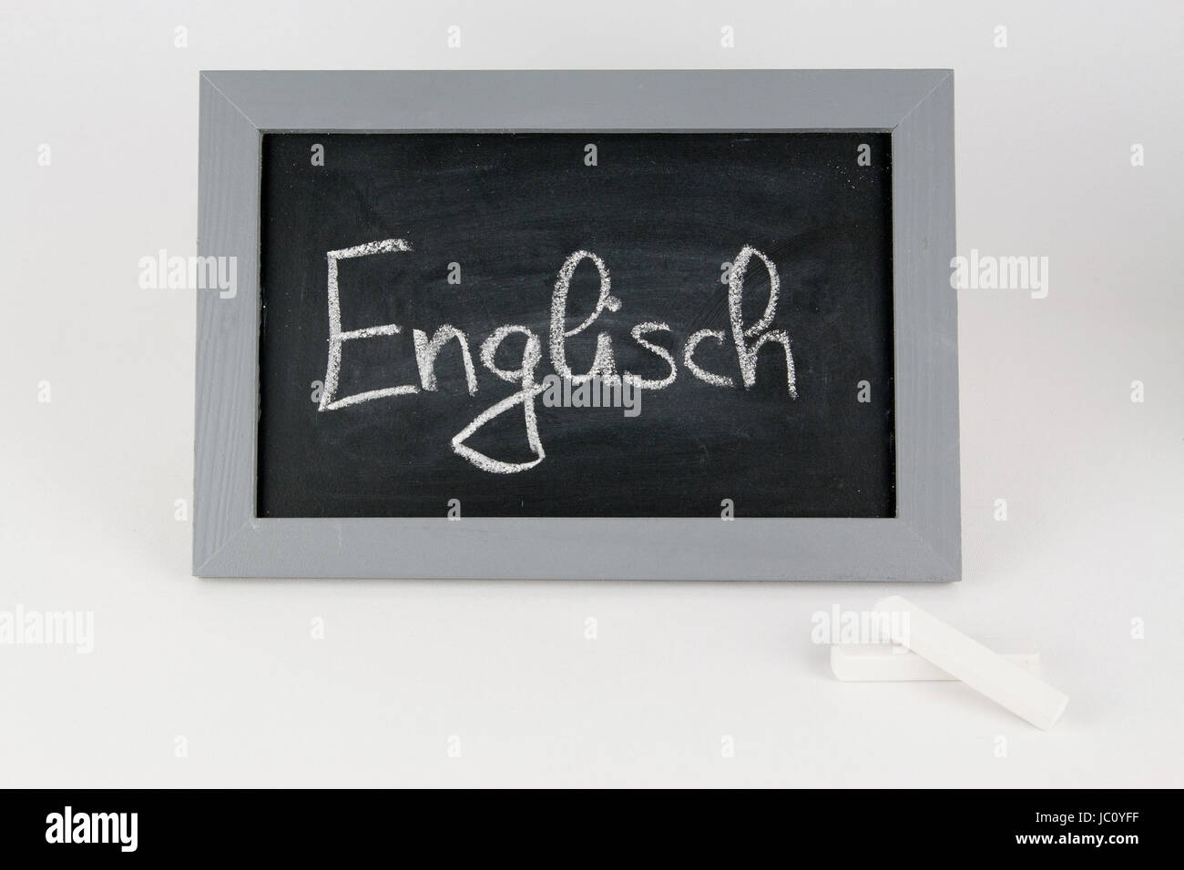 blackboard with chalk english Stock Photo - Alamy